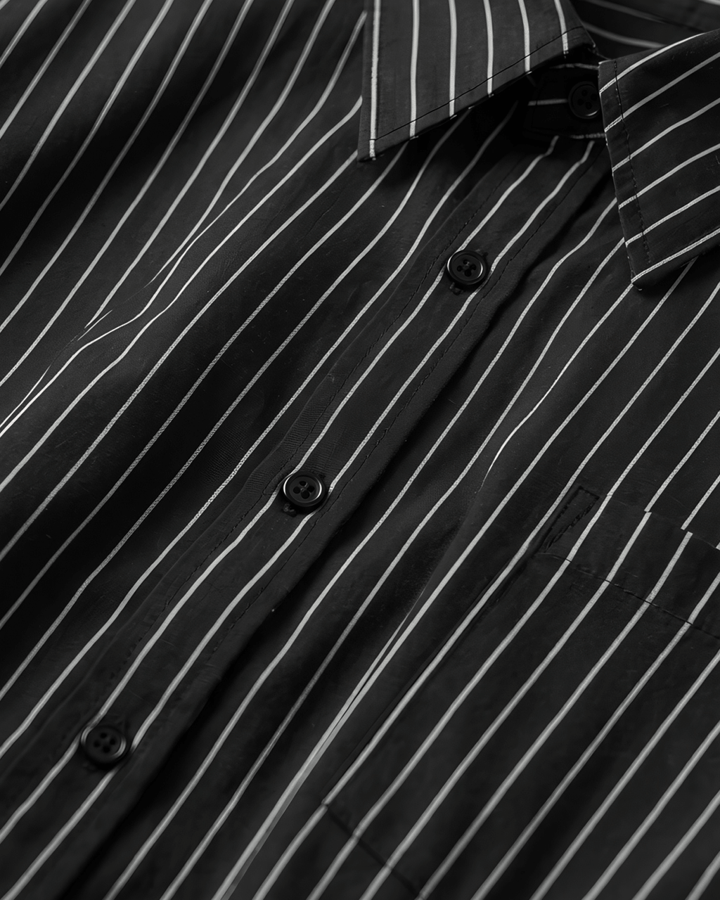 Black Striped Cropped Shirt - Mens Shirt – UNPROVEN.STUDIO